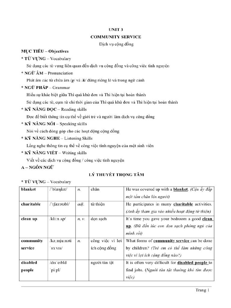 Global Success - Unit 3 - Community Service | PDF