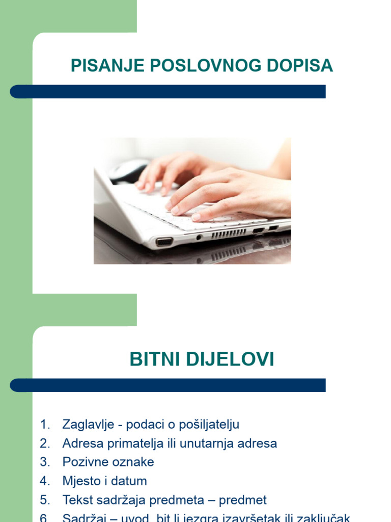 HTT Dakt Poslovni-Dopis 1-Razred | PDF