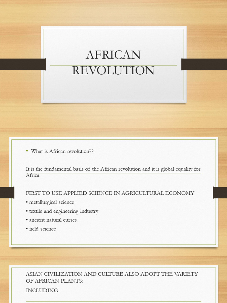 African Revolution (Sts Week 4) | PDF | Science | Africa