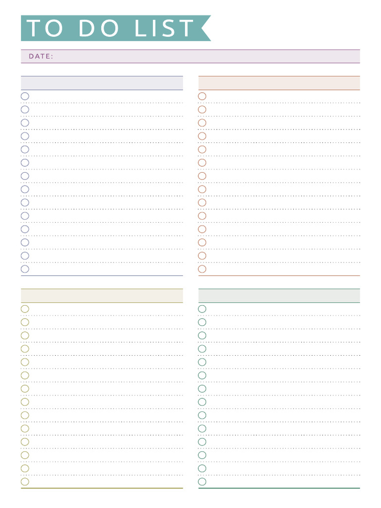 Daily To Do List Casual Style | PDF