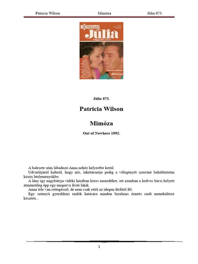 Júlia 73 - Patricia Wilson - Mimóza | PDF