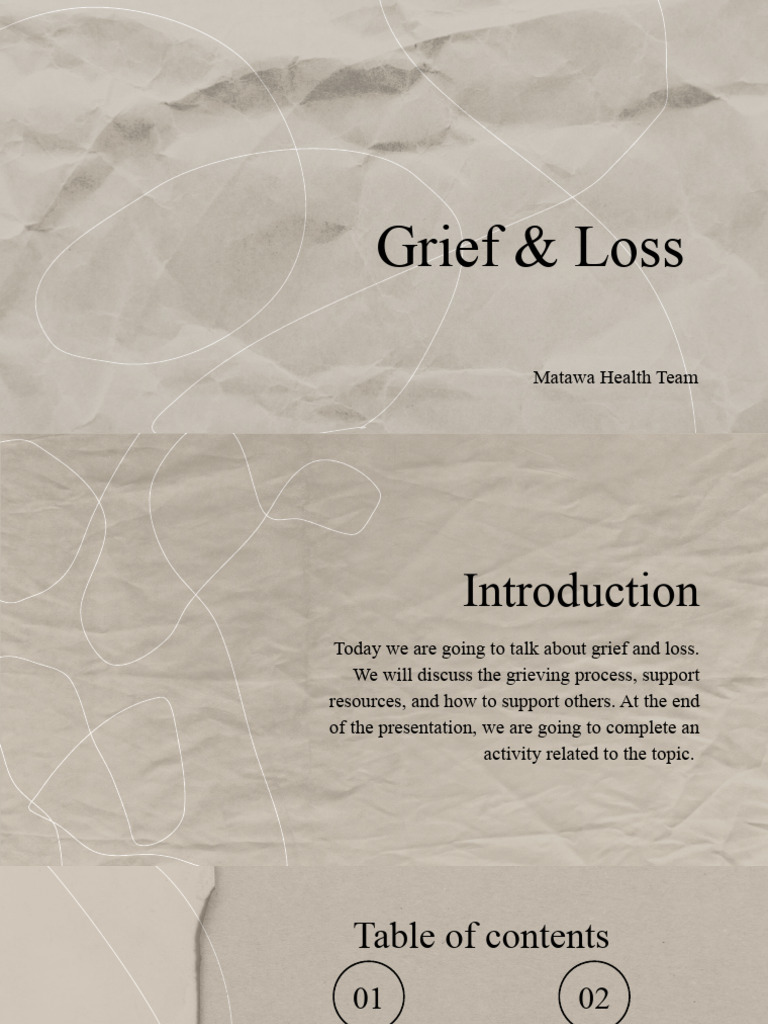 Grief & Loss Presentation (Teens & Young Adults Presentation) | PDF ...