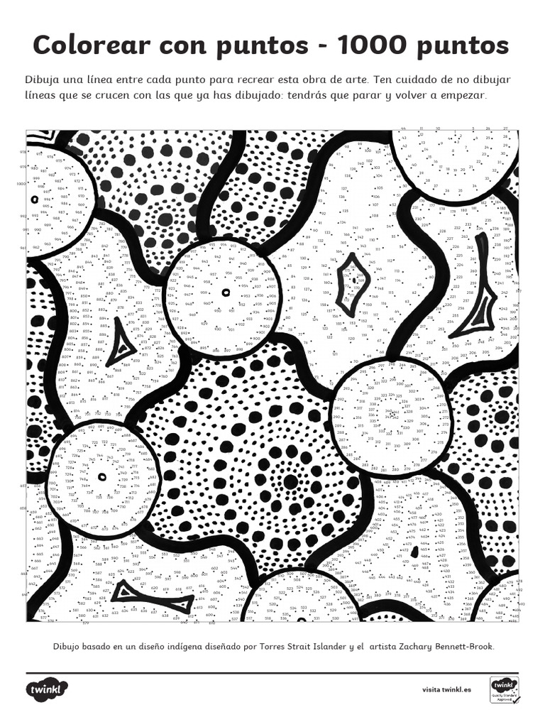 Colorear Con Puntos - 1000 | PDF