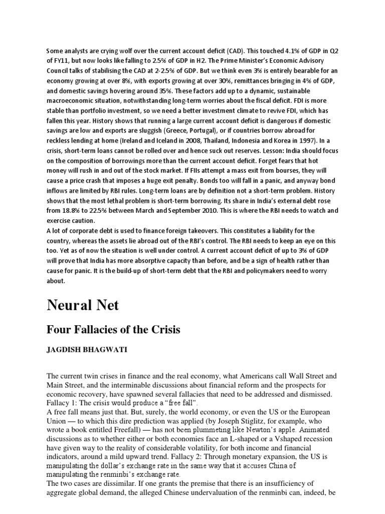 Some Analysts Are Crying Wolf Over The Current Account Deficit | PDF ...