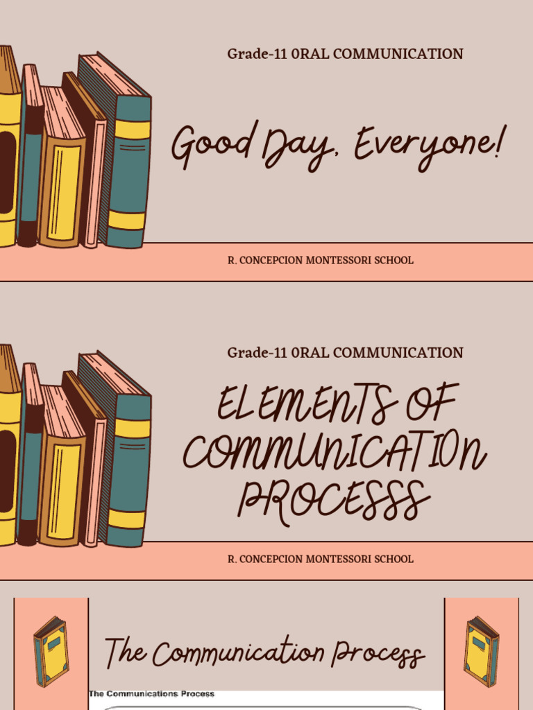 G 11 Elements of Communication Process | PDF | Communication | Information
