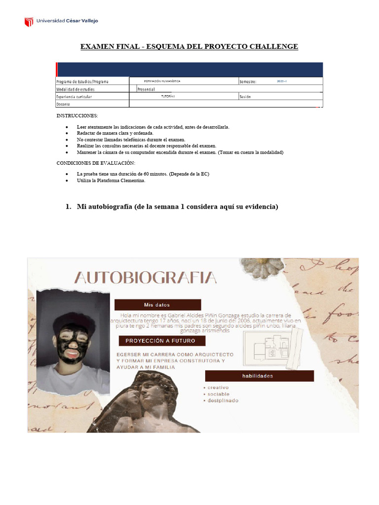 Evaluación Final Proyecto Challenge Tutoria - Ef | PDF