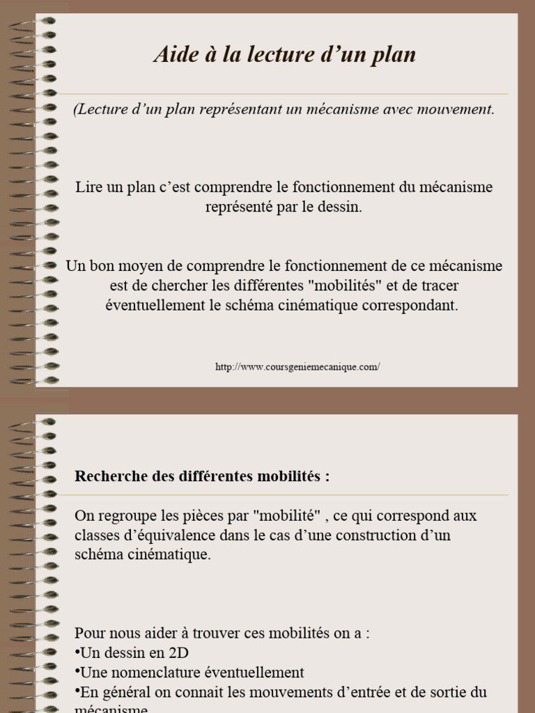 Aide À La Lecture Dun Pdf Machine Mécanique