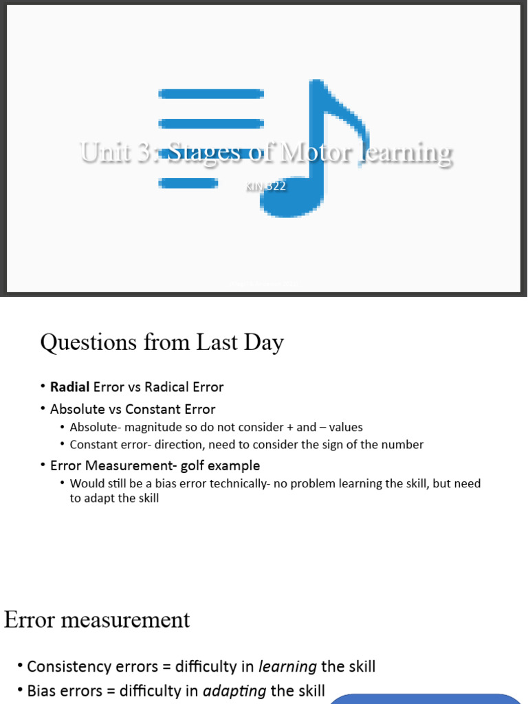Motor Learning Stages Explained | PDF | Expert | Motor Coordination