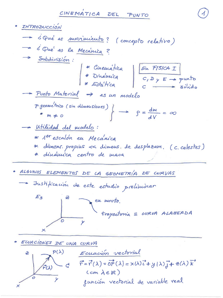 Apuntes Cinemática | PDF