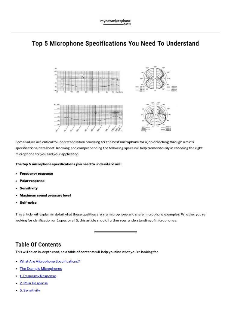 Micphone 1 | PDF | Microphone | Decibel