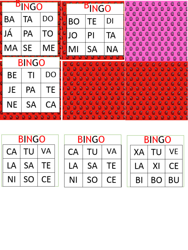 Bingo de Silabas | PDF