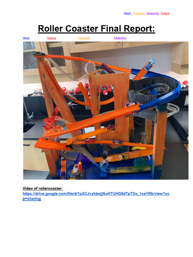Physics of Roller Coaster Dynamics | PDF | Force | Momentum