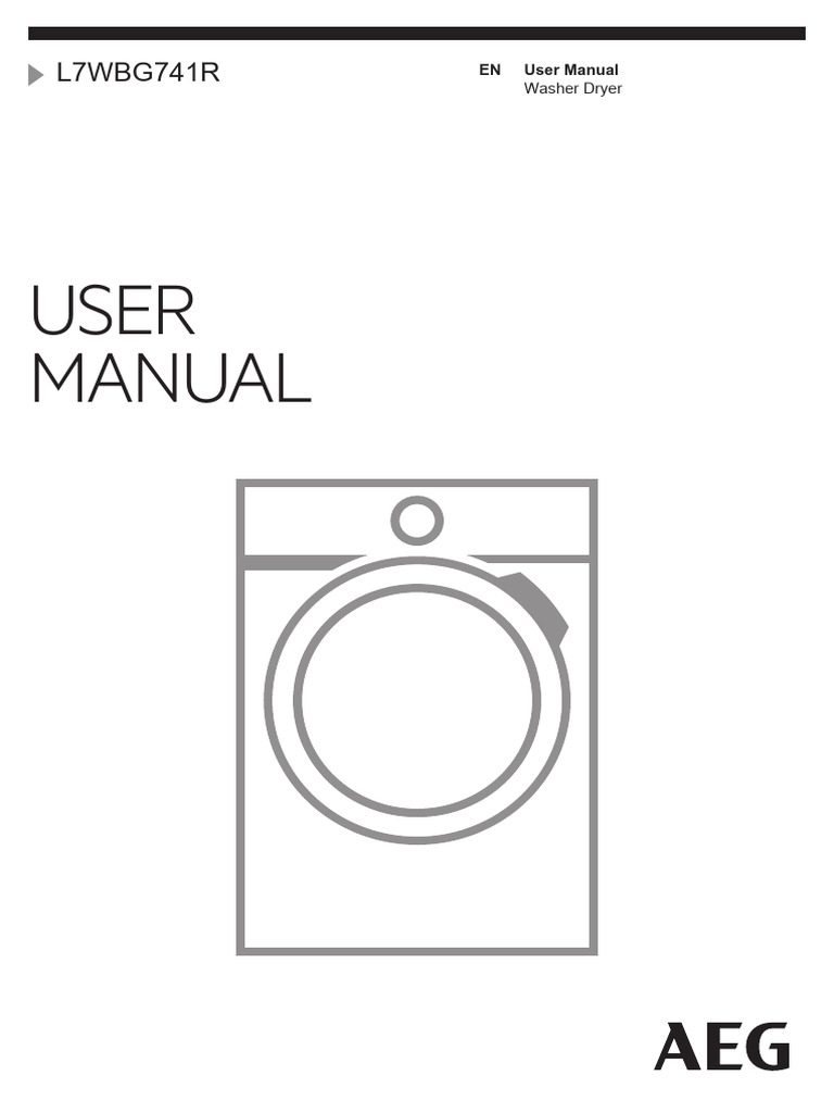 AEG Washer Dryer | PDF | Washing Machine | Clothes Dryer