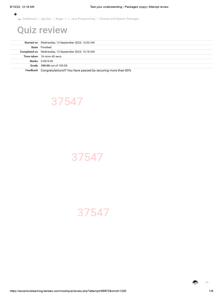 Understanding Java Packages Quiz Review | PDF | Method (Computer ...