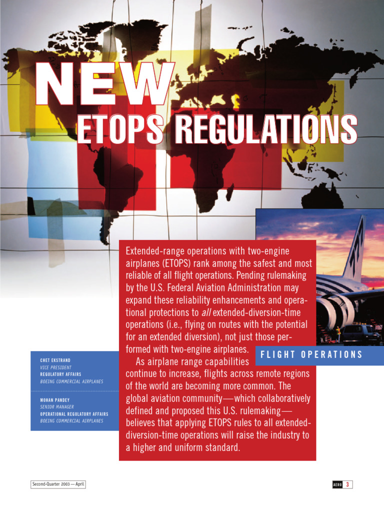 Etops 1 | PDF | Turbine Engine Failure | Federal Aviation Administration Etops 1 | PDF | Turbine Engine Failure | Federal Aviation Administration