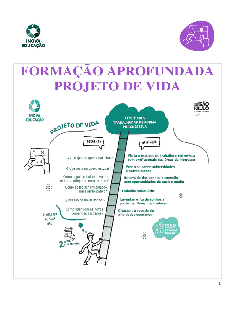 Proj. de Vida - Completo | PDF | Pedagogia | Aprendizado