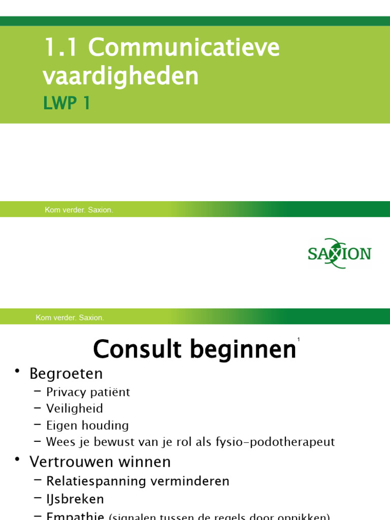 1.1 Communicatieve Vaardigheden | PDF