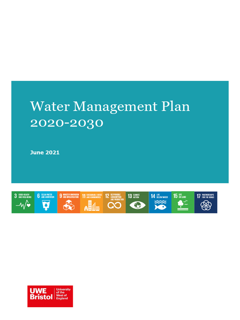 UWE Water Management Plan 2020-2030 | PDF | Climate Change Mitigation ...