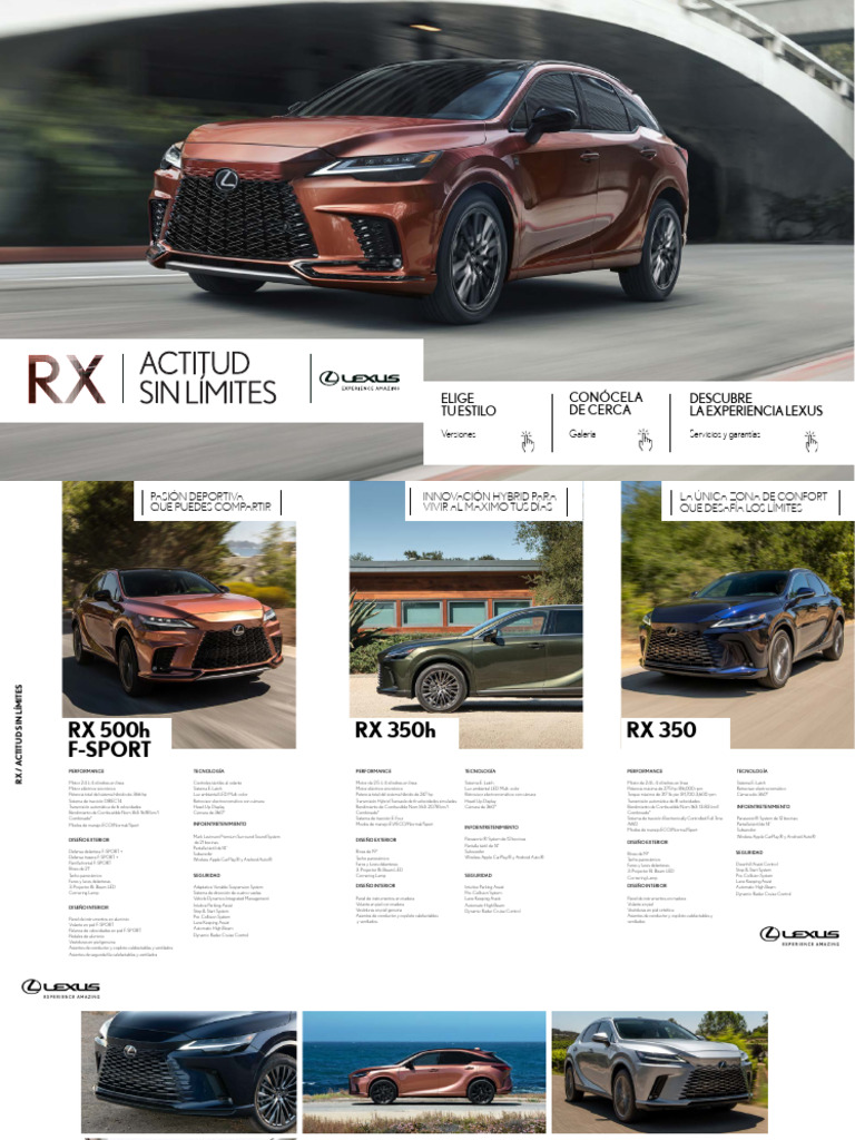 RX Brochure Horizontal-Qr Rodrigo-Mendez-Calderon | PDF | Vehículos | Vehículo de motor