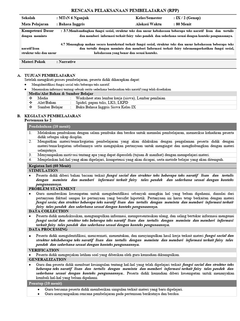 RPP Dan LKPD Fix | PDF