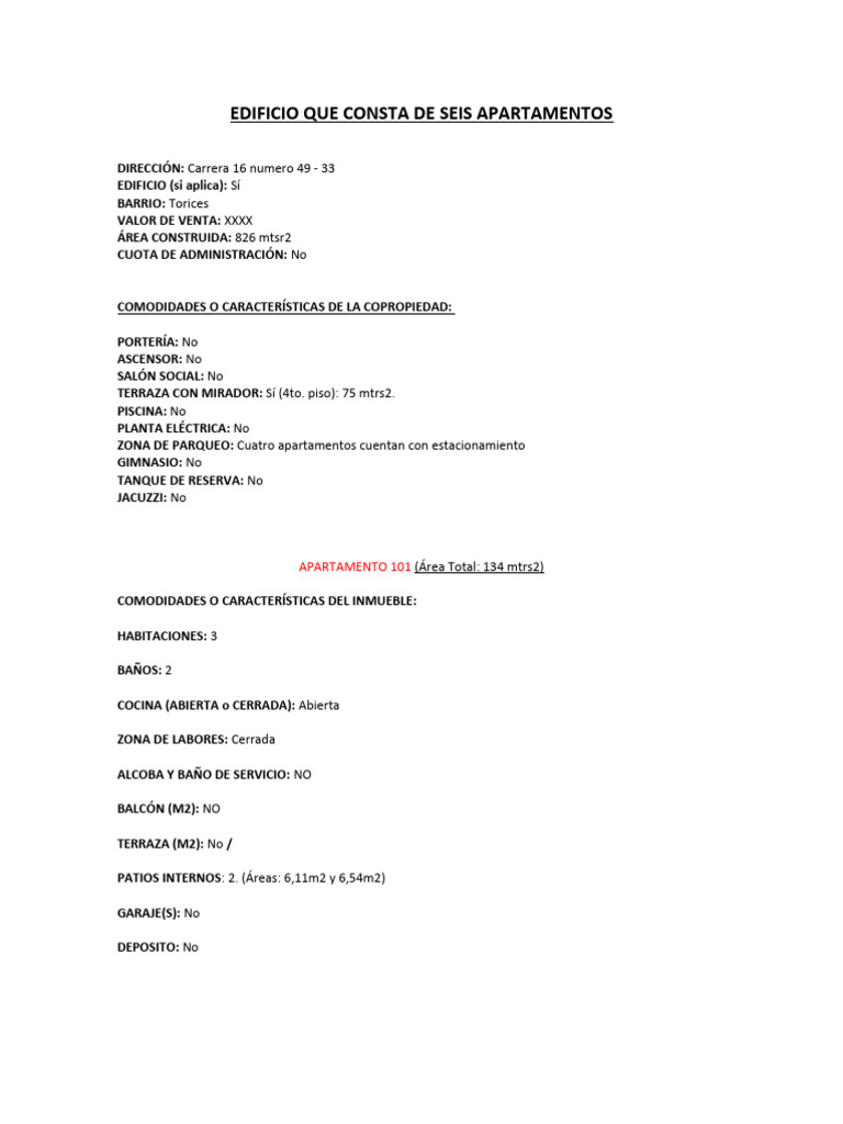 Edificio Descripción | Descargar gratis PDF | Edificios residenciales | Edificios y estructuras