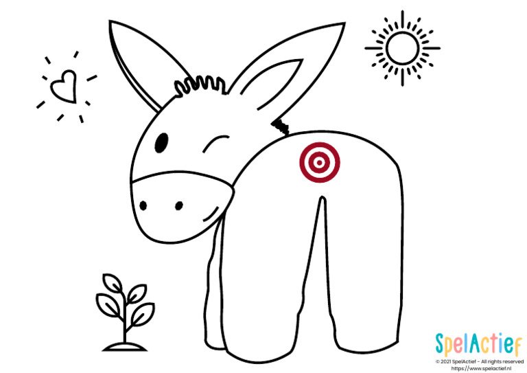 Ezeltje Prik Printen Template Spelactief | PDF