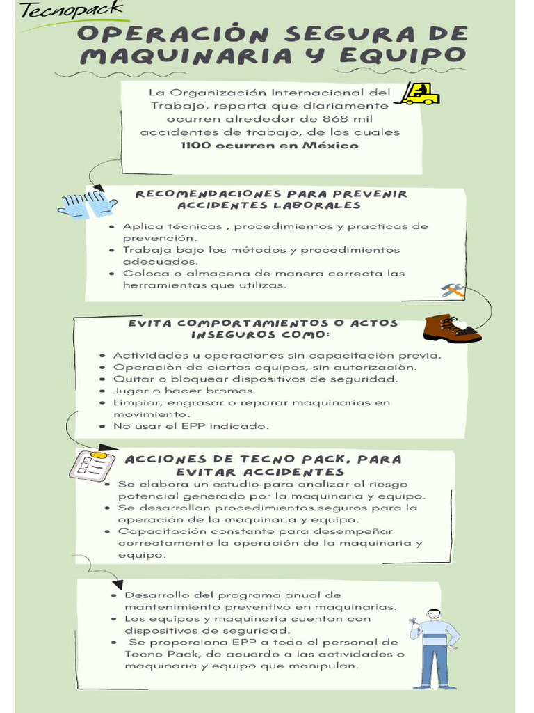 Operación Segura de Maquinaria y Equipo | PDF