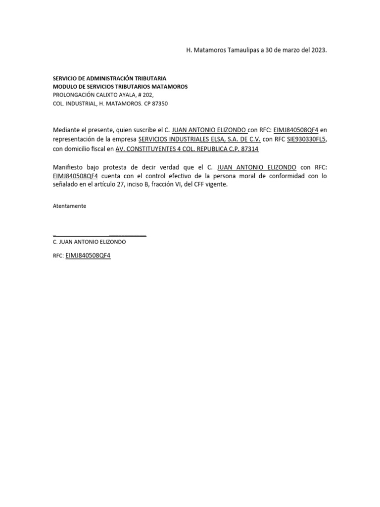 Manifiesto Control Efectivo PM | PDF Manifiesto Control Efectivo PM | PDF