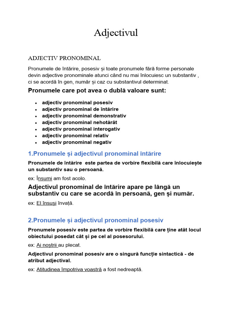 Adjectivul | PDF