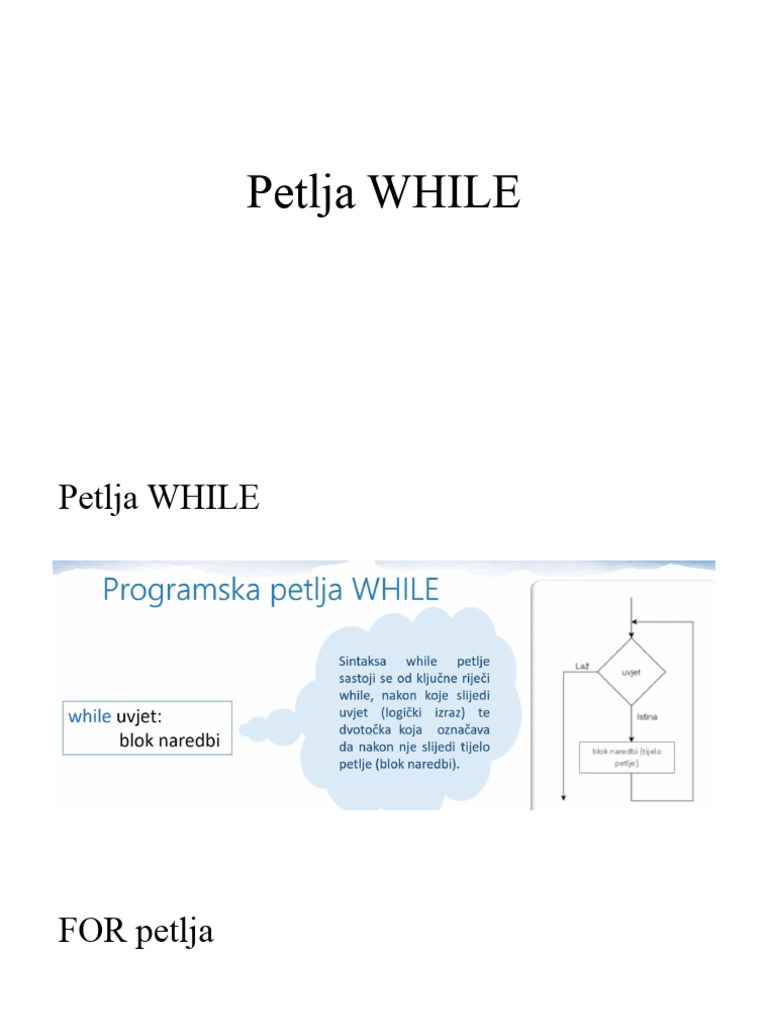 Petlja While | PDF