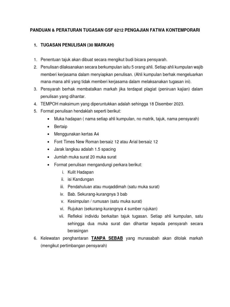 Tugasan GSF 6212 Fatwa | PDF