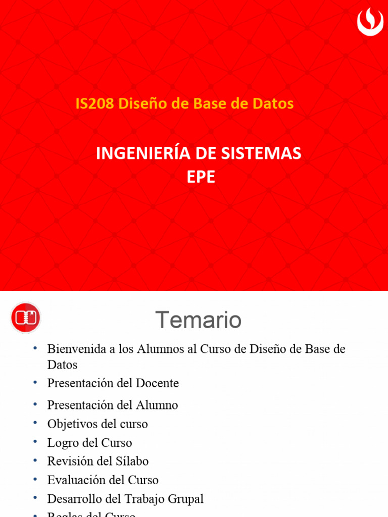 IS208 Diseño de Base de Datos 2023 02A | PDF | Maestros | Evaluación