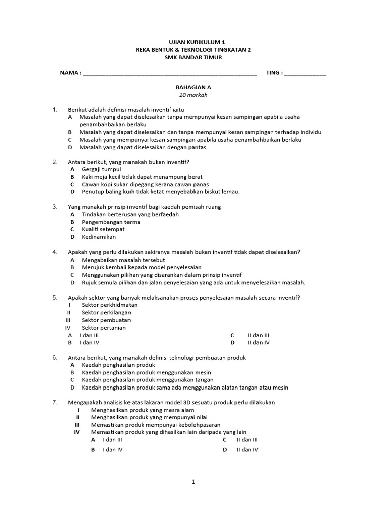Ujian Mac T2 RBT | PDF