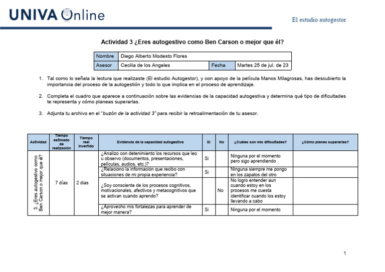 Cuadro de Retos Actividad #3 | PDF | Ciencias del comportamiento | Sicología