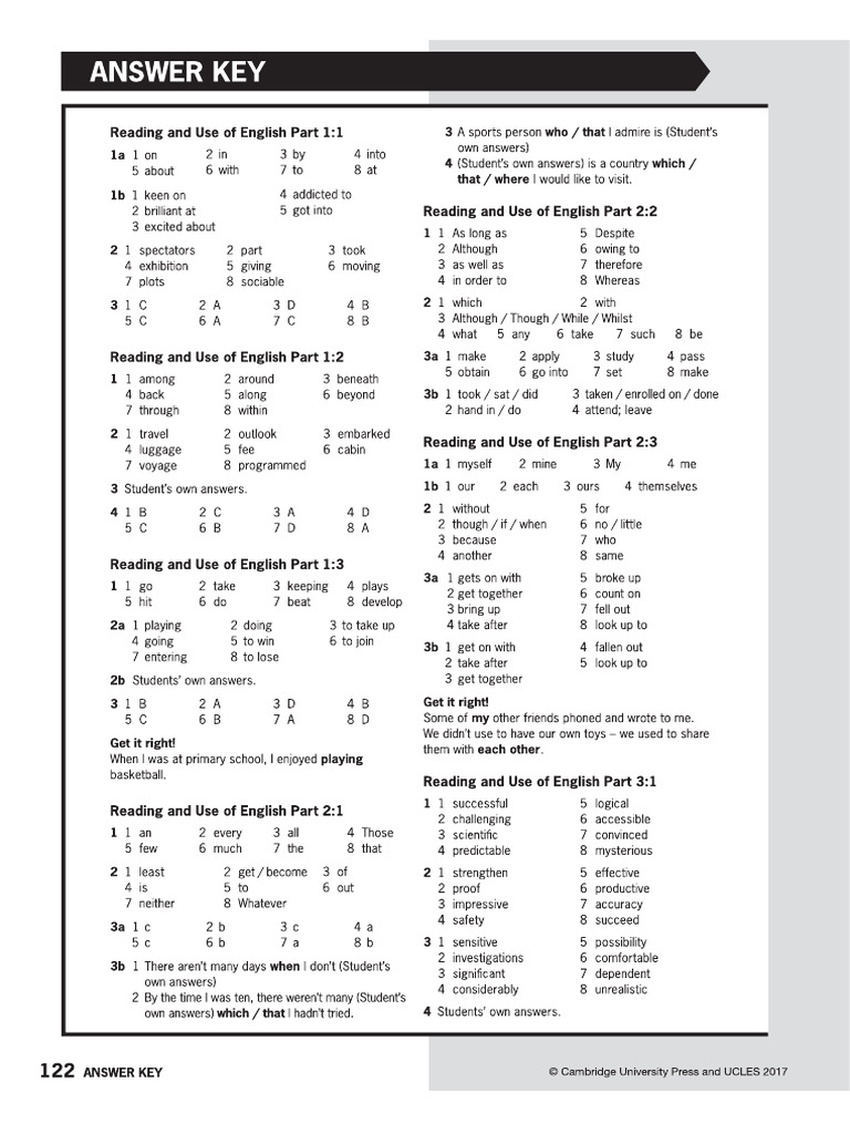 Exam Booster First Key | PDF