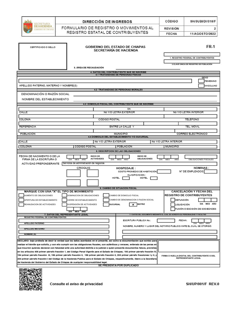 Formulario en Blanco | PDF