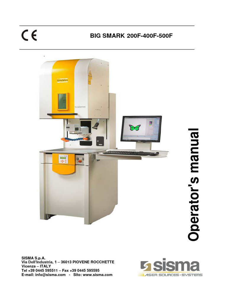 Operator's Manual for BIG SMARK 200F-500F | PDF | Laser