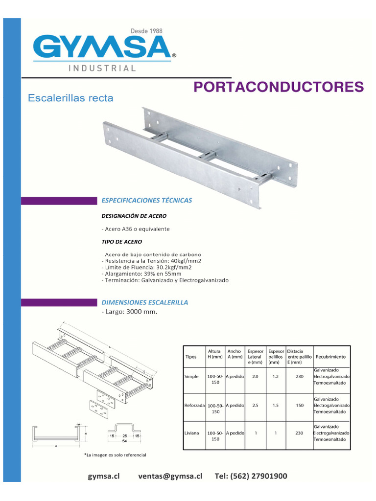 Ficha Técnica Escalerilla Recta | PDF
