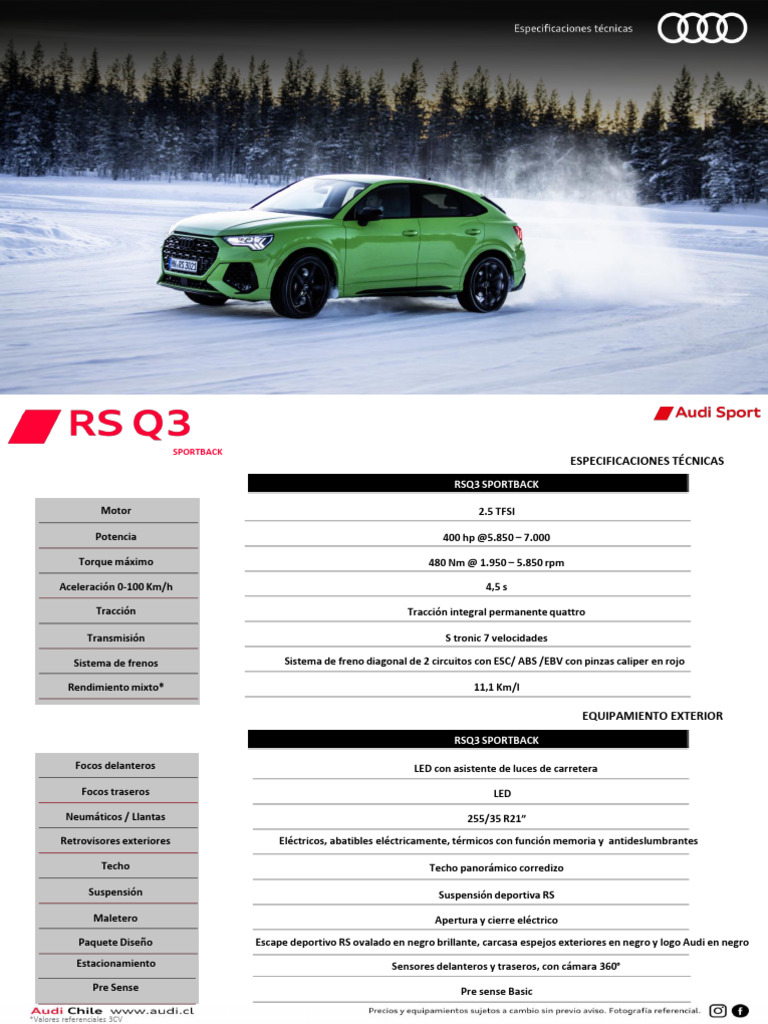 Ficha T Cnica Rsq3 Abril 22 | PDF | Diodo emisor de luz | Industria automotriz