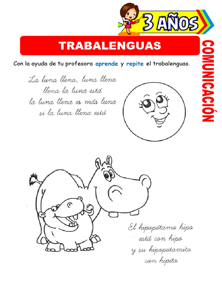 Trabalenguas para Niños de 3 Años | PDF