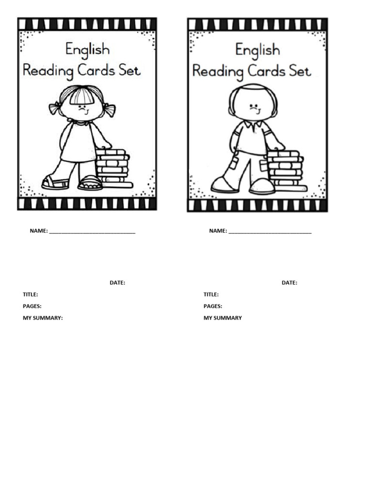 English Reading Cards | PDF