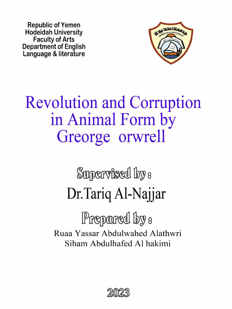 Animal Farm | PDF | George Orwell | Corruption
