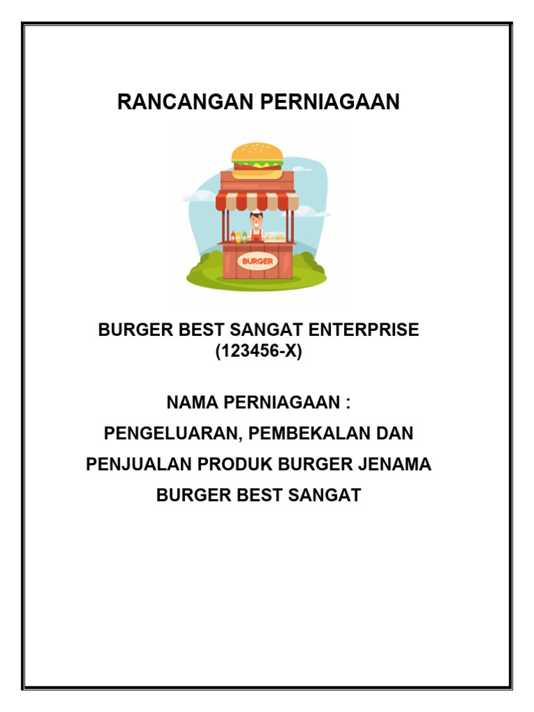 Template Rancangan Perniagaan Burger Best FINAL | PDF