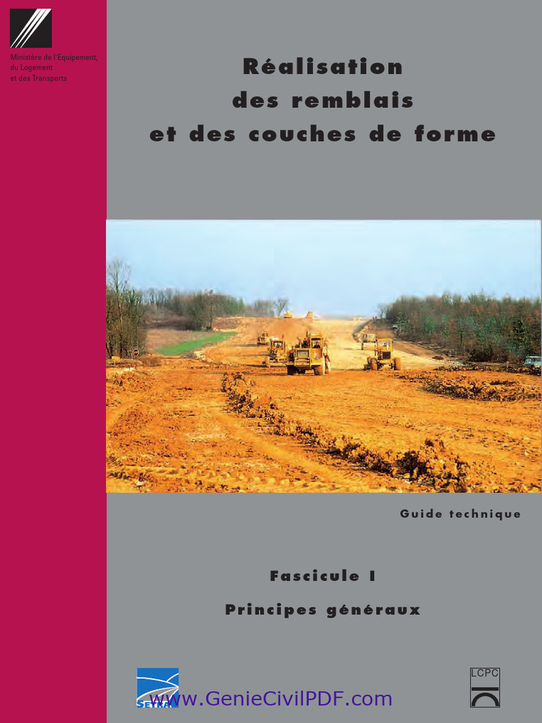 Guide de Terrassement Routier GTR Fascicule 1 Et 2 | PDF | Sol ... Guide de Terrassement Routier GTR Fascicule 1 Et 2 | PDF | Sol ...