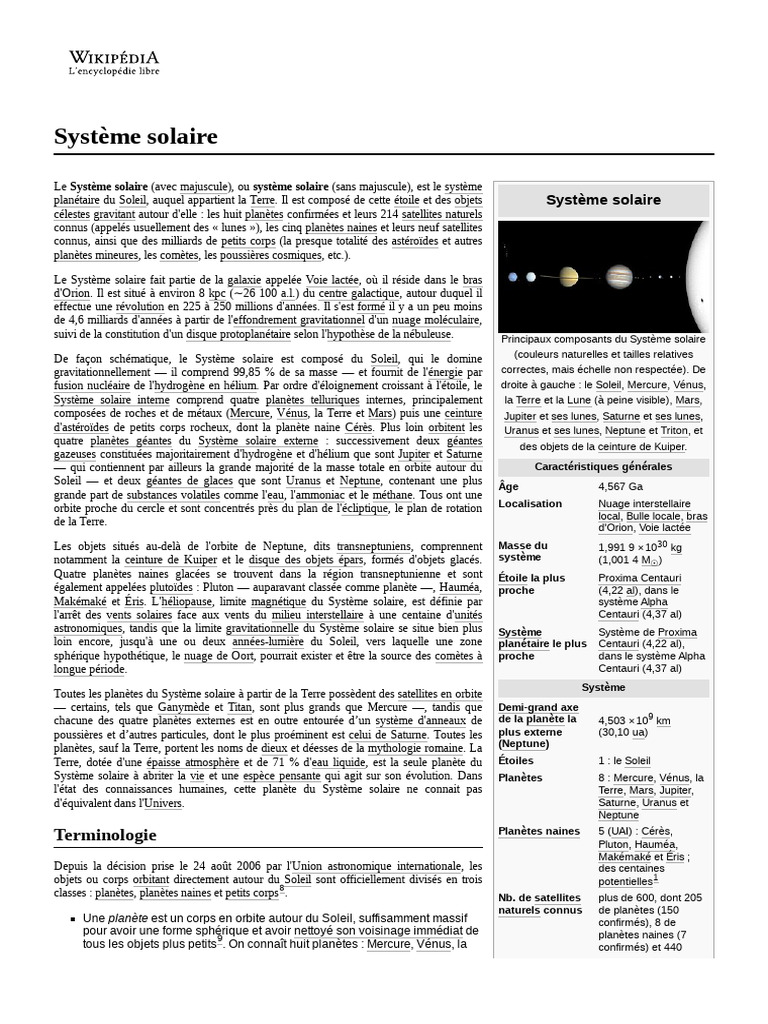 Comprendre le Système Solaire | PDF | Système solaire | Planètes