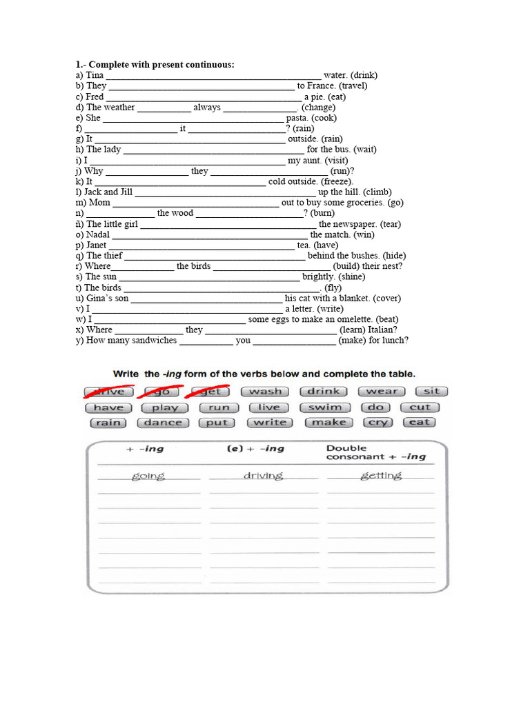 Presente Simple Vs Continuous | PDF