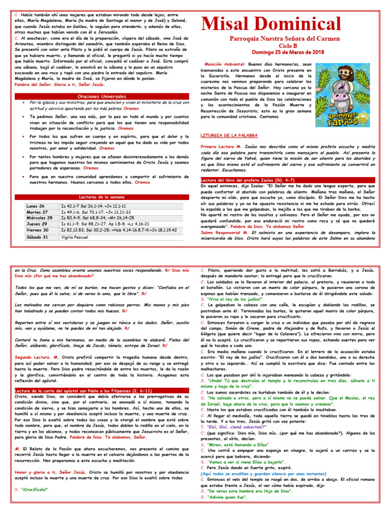 Domingo de Ramos: Pasión y Reflexión | PDF | Jesús | Pascua de Resurrección