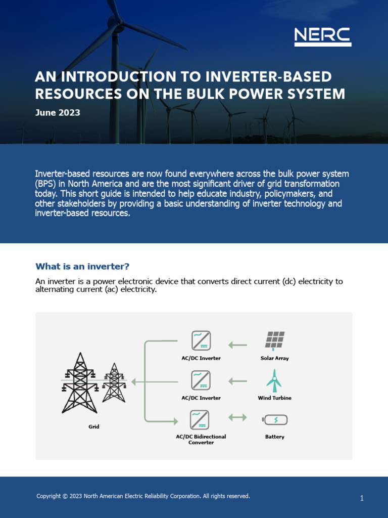 2023 NERC Guide Inverter-Based-Resources | PDF | Power Inverter ...