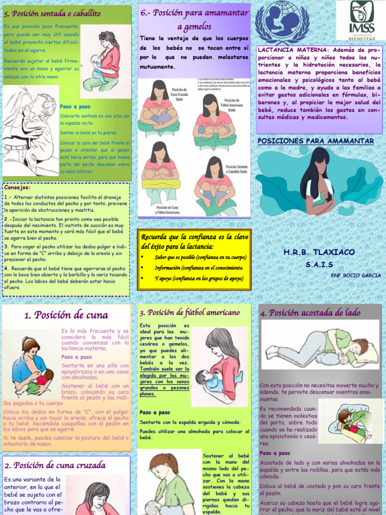 9 Posiciones para Amamantar a tu Bebé | PDF | Pecho | Lactancia