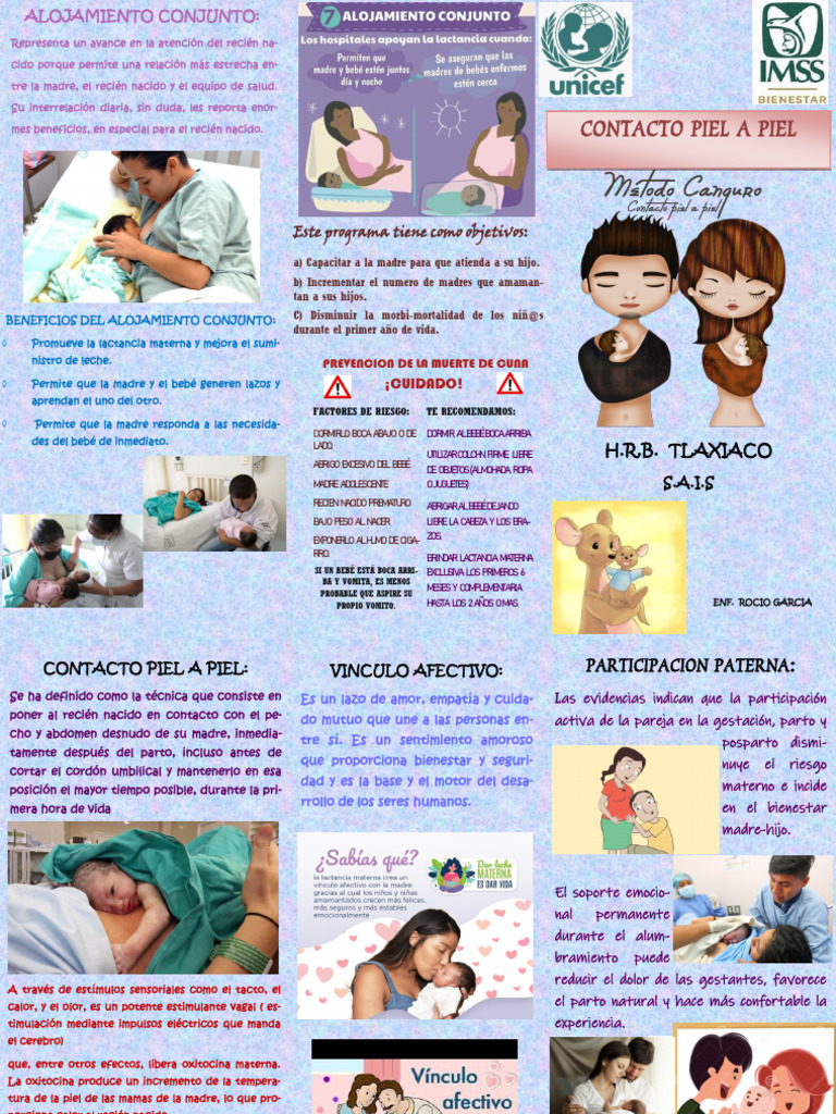 Triptico Contacto Piel A Piel | PDF | Parto | La salud de la mujer